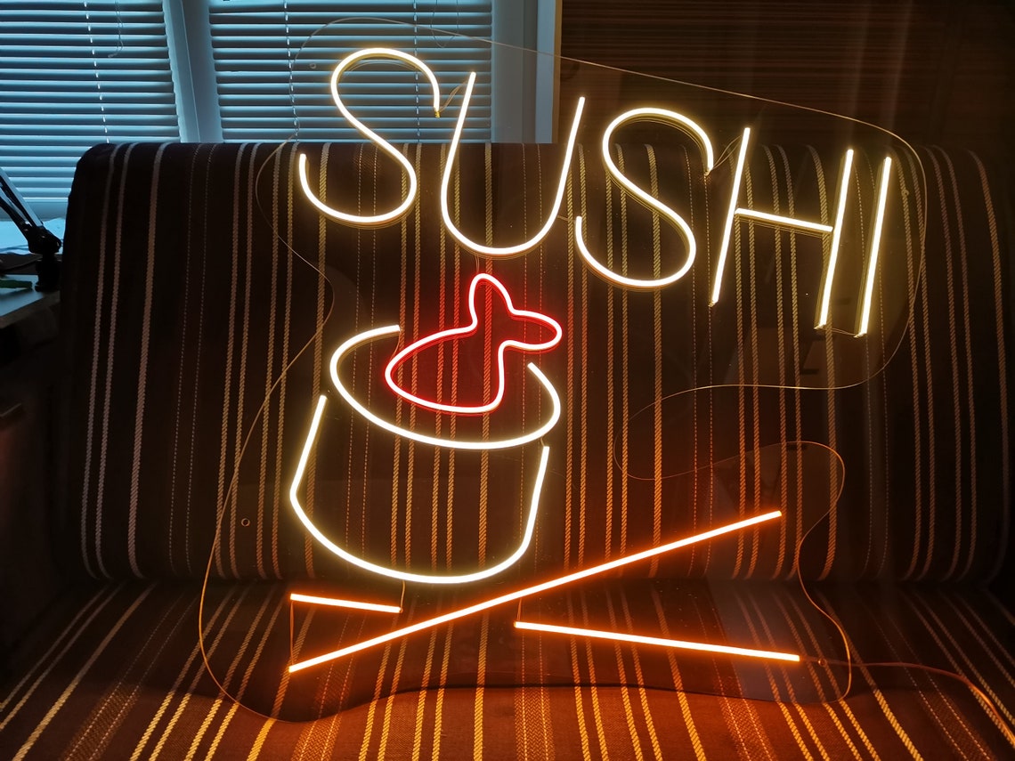 Sushi Neon Sign Party Neon Sign Flex Neon Light Custom Neon | Etsy