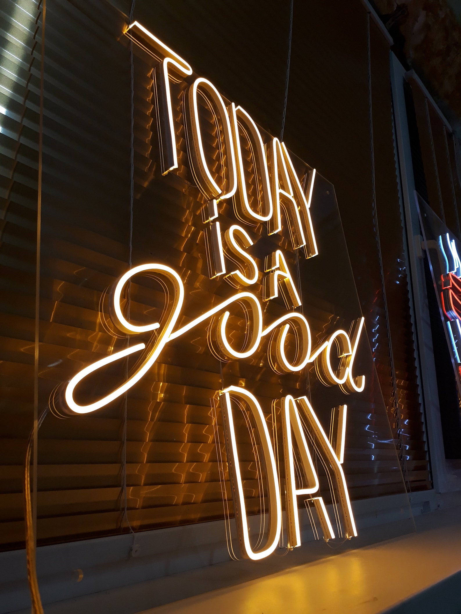 Today Is A Good Day Neon Sign Flex Neon Light Custom Neon Sign Etsy