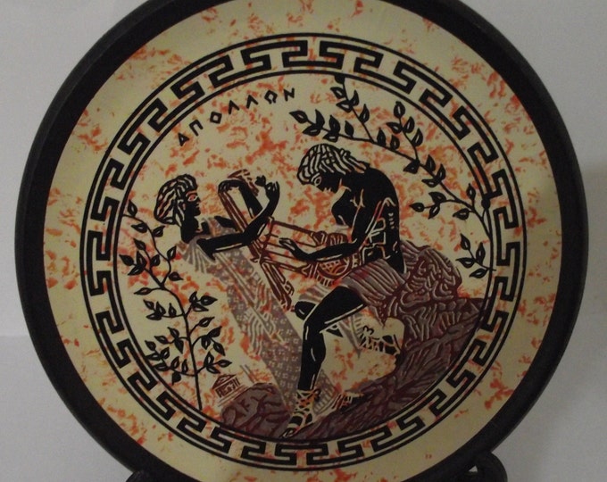 Vintage Handmade Greek Wall Plate, Ancient Greek Ceramic Plate, Vintage ...