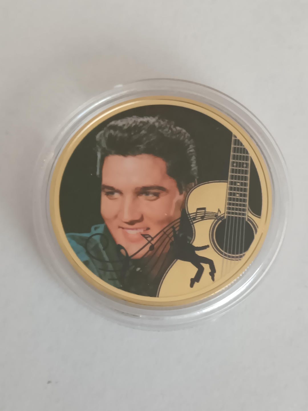 Elvis Presley King of Rock and Roll 24 Carat Gold Plated Commemorative ...