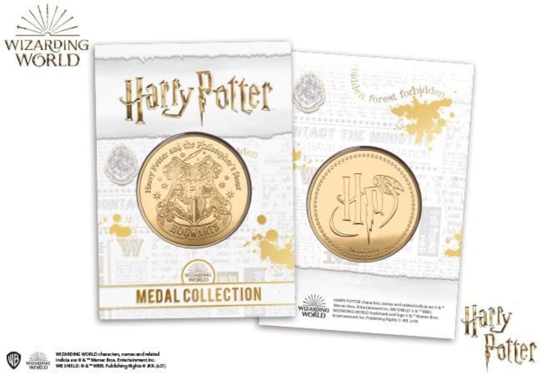 Harry Potter the Philosopher's Stone Hogwarts Commemorative Medal Coin ...