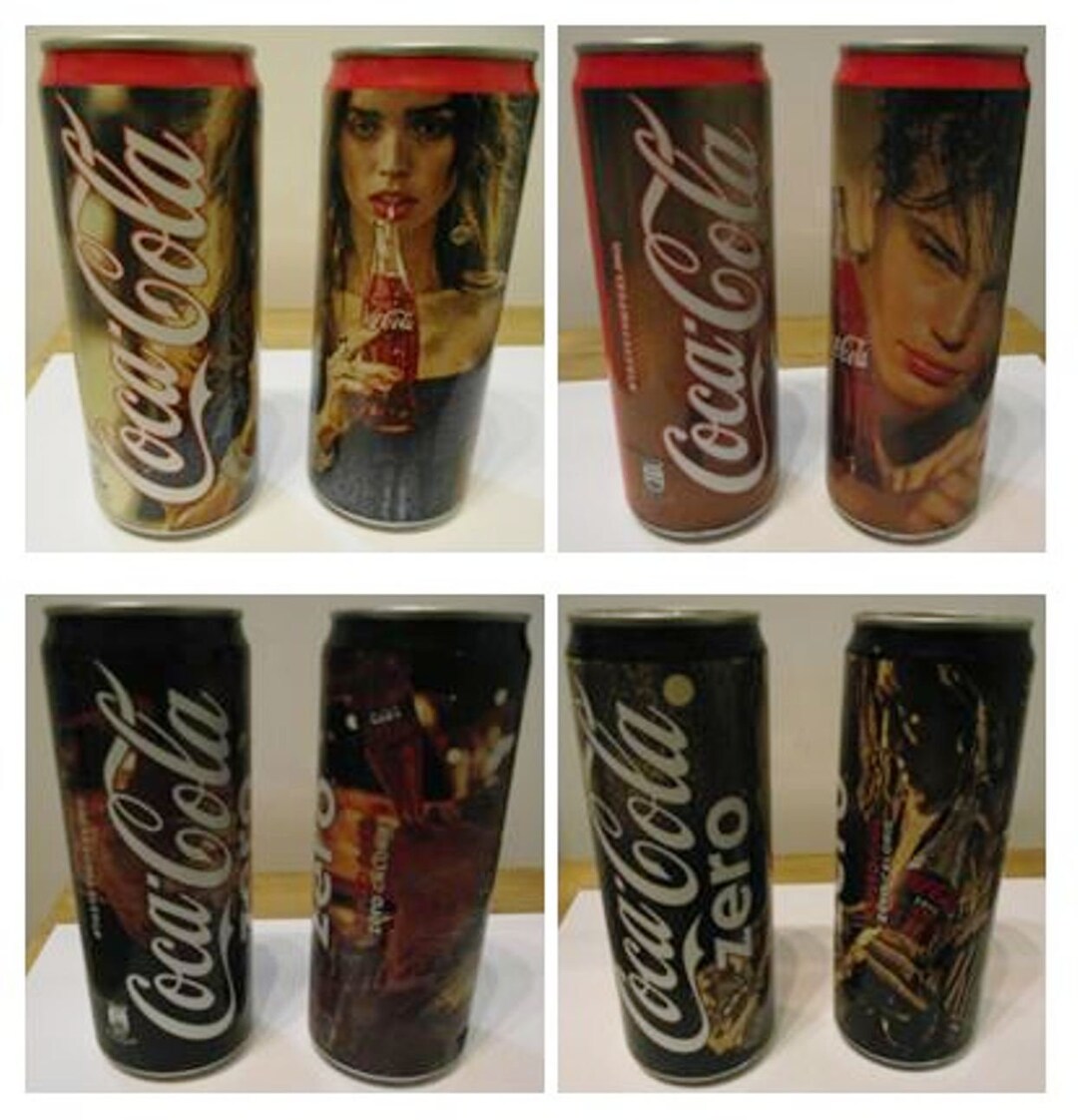 4 Italy Exclusive Coca Cola Zero Cans 4 Different Designs 330 Ml Mint ...
