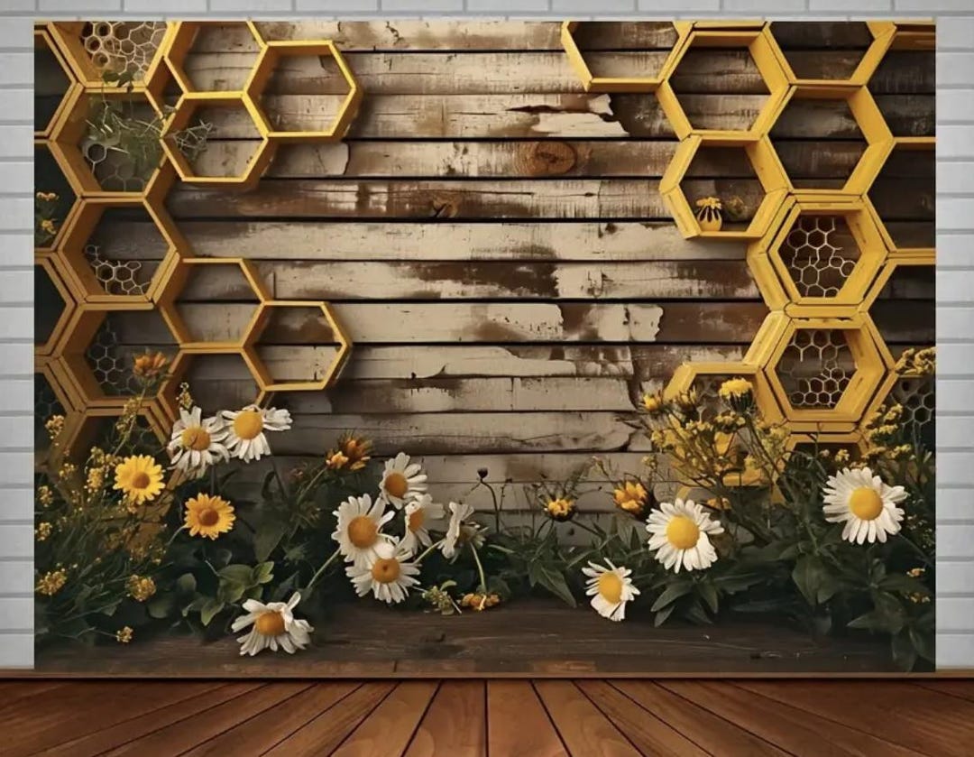 Rustic Honey Comb Backdrop | Perfect for Events | Baby Showers, Parties ...