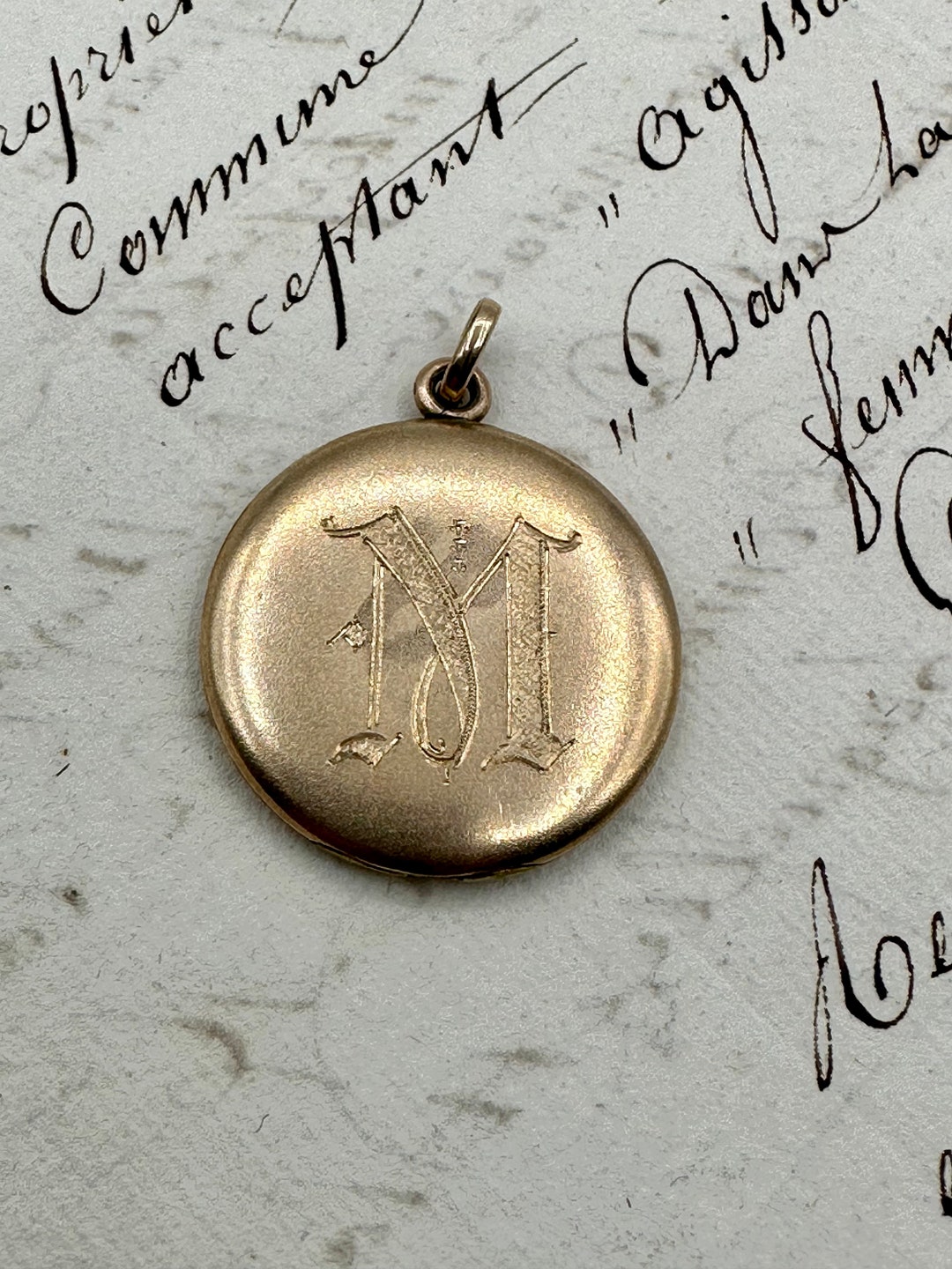 Antique Gold Filled Hand Engraved Initial M Victorian Locket - Etsy