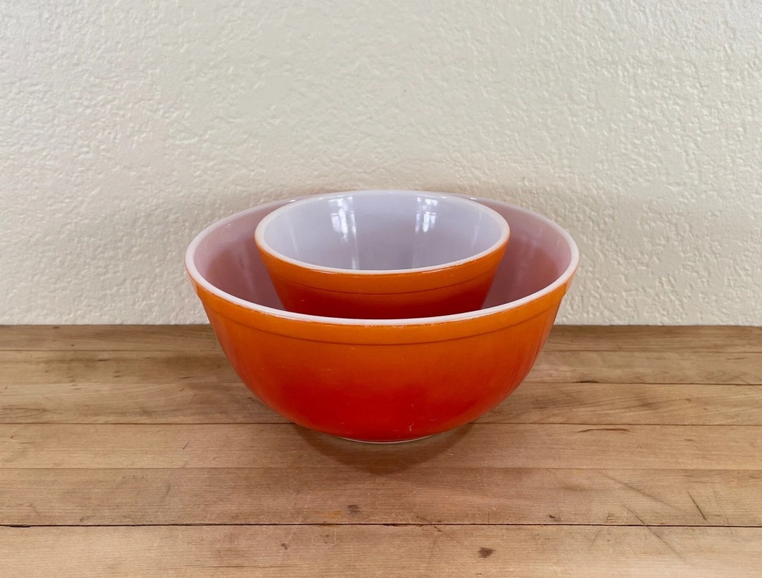 Pyrex Flameglo Mixing Bowls, Nesting Bowls Numbered 401 and 403 Set of ...