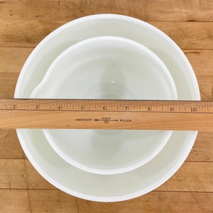 Pyrex White Glass Hamilton Beach Stand Mixer Bowls Set of 2 Both ...