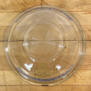 Pyrex Corning Clear Glass Bowls With Blue Ribbons and Flowers Pattern ...