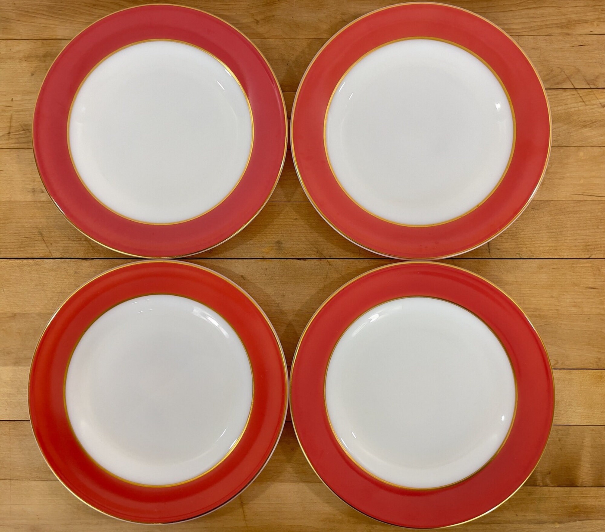 Pyrex Dinnerware, Pink Flamingo and Gold 8 White Glass Plates, Set of 4 ...