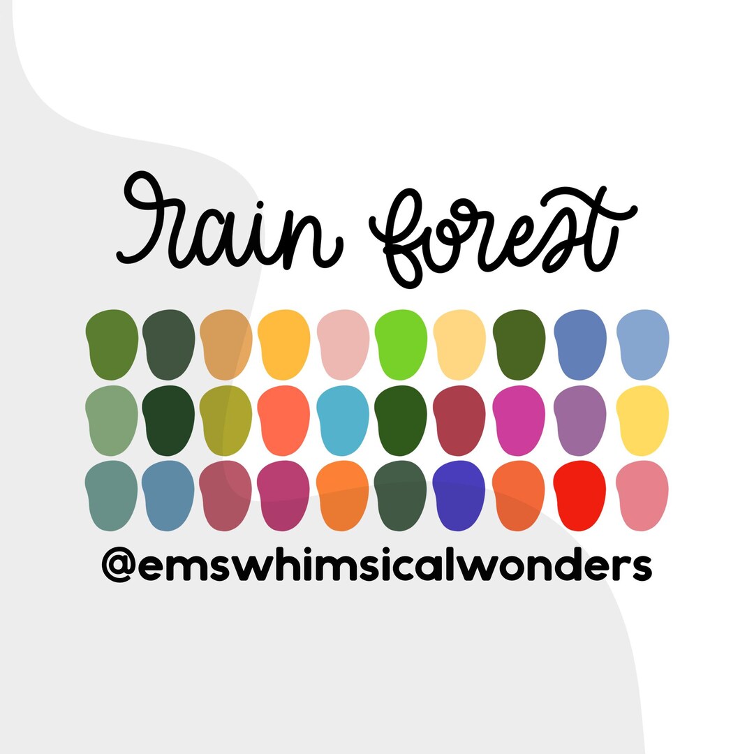 Rain Forest Color Palette, Pink, Vintage, Cute, Lovely, Bright Colors ...