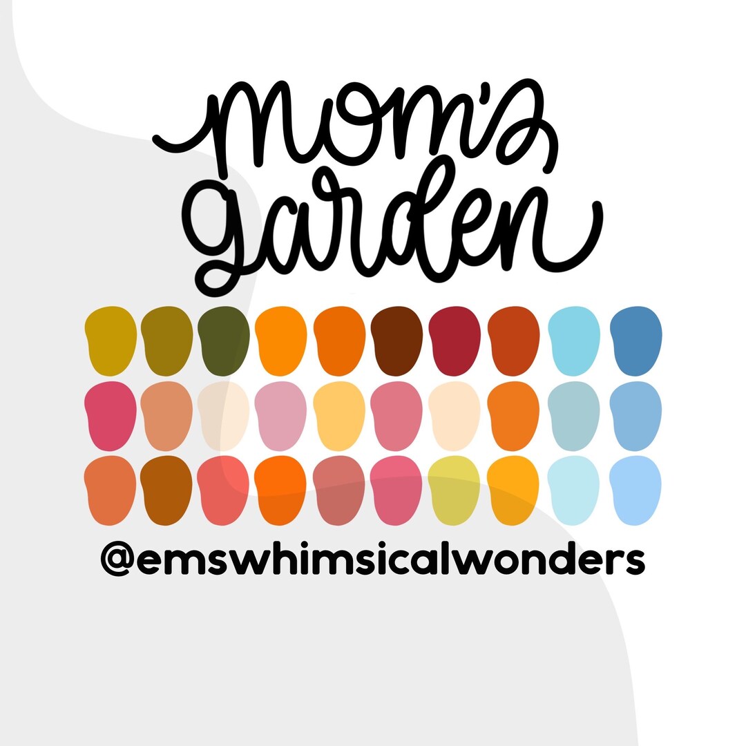 Moms Garden Color Palette, Bright Colors, Digital Download, Procreate ...