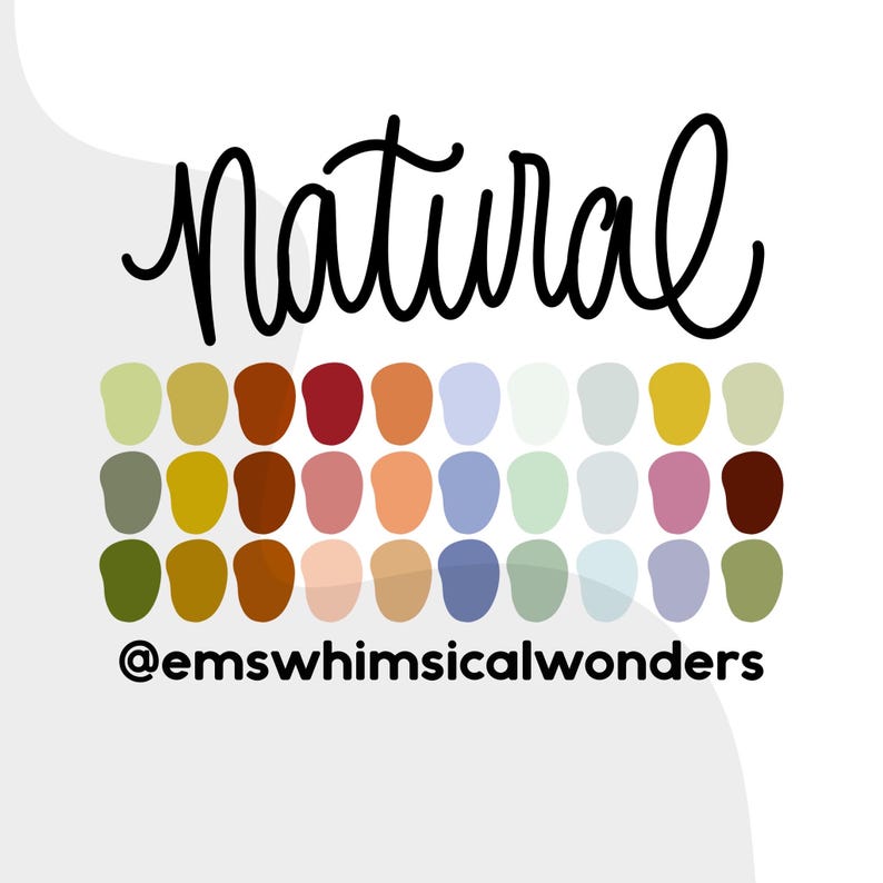 Natural Color Palette, Floral, Nature, Lovely, Bright Colors - Etsy