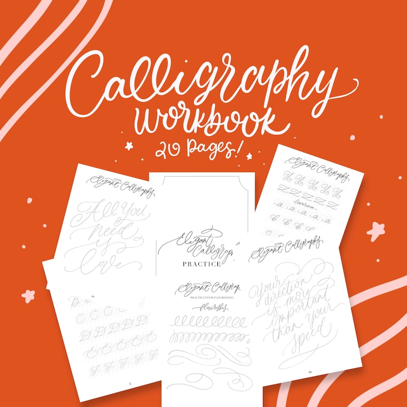 Procreate Elegant Calligraphy Practice Workbook 25 Pages/ Procreate ...