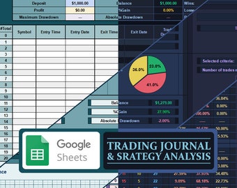 Forex Stock Crypto Backtesting Trading Journal Google | Etsy