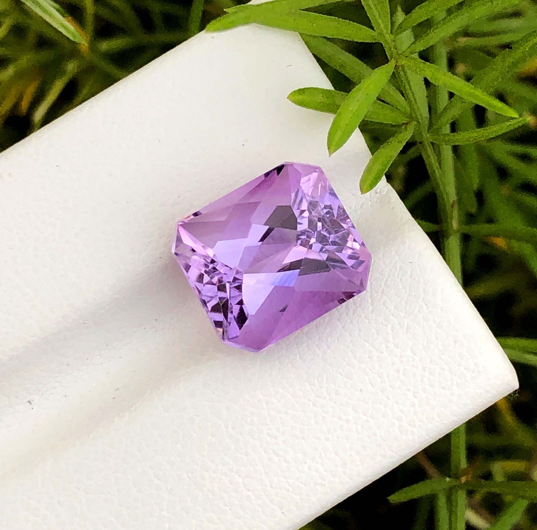 Fancy Cut Amethyst , Loose Gemstone, Luster Full Amethyst Faceted Stone ...