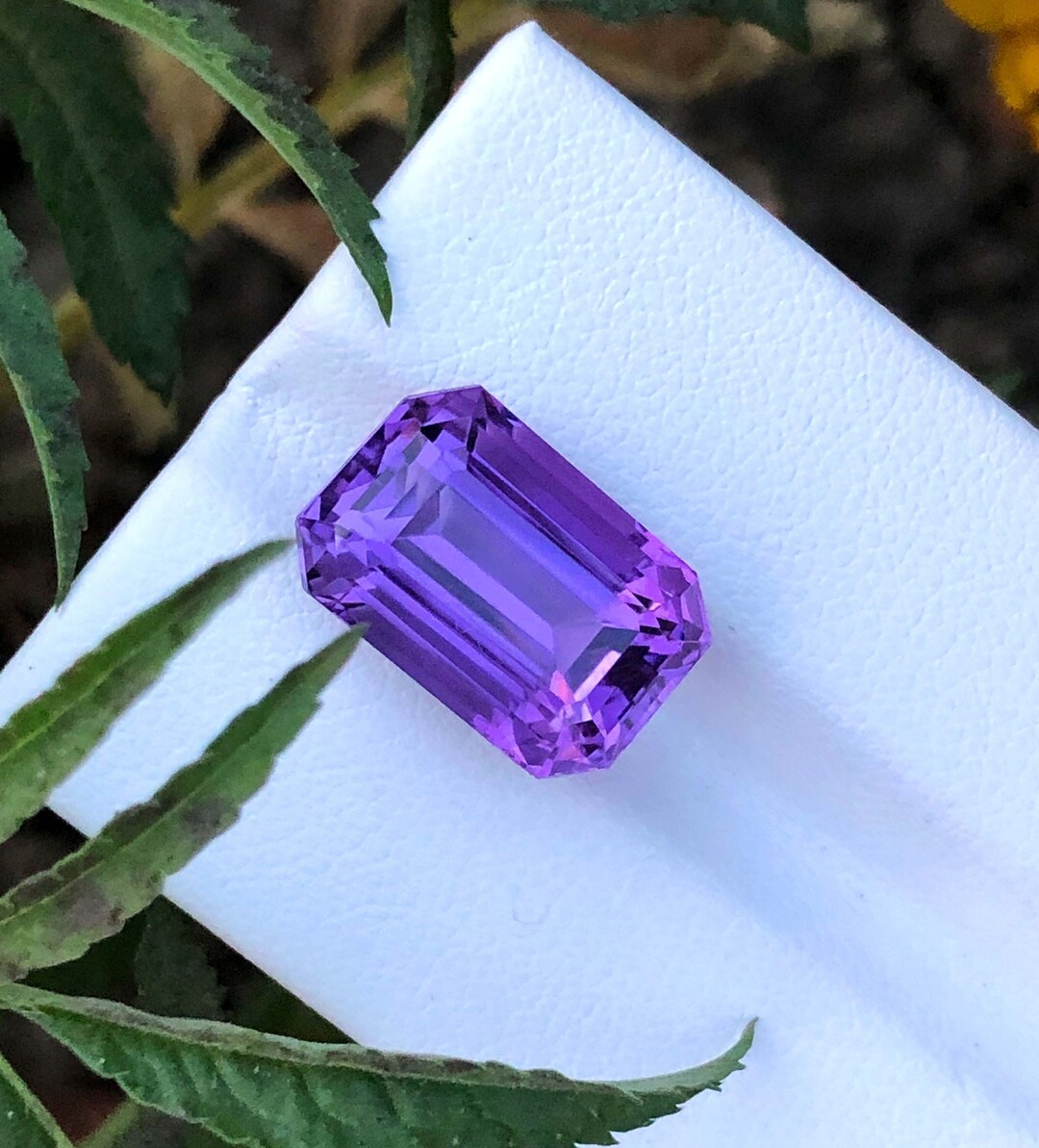 Eye Clean Amethyst Emerald Cut, Loose Gemstone, Luster Full Amethyst ...
