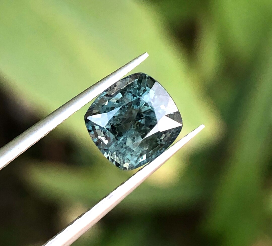 Greenish Blue Spinel, Spinel Ring Stone, Cushion Cut Spinel Stone ...