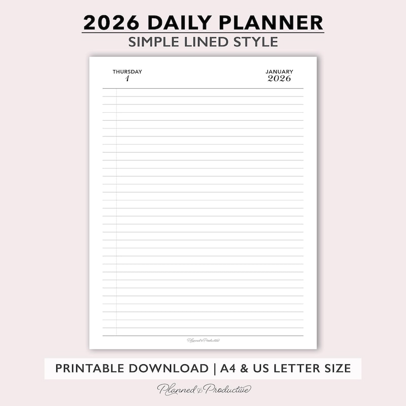 2026 A4 Daily Diary - Etsy