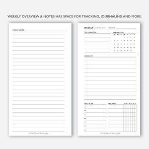 2025 Two Page per Day Daily Planner Printable W/ Weekly Dashboard ...
