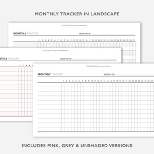Printable Tracker Bundle Planner Insert, Weekly Tracker Page, Monthly ...