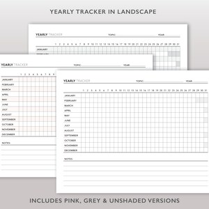 Printable Tracker Bundle Planner Insert, Weekly Tracker Page, Monthly ...