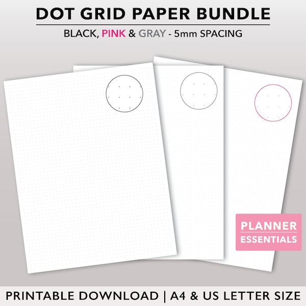 Printable Letter Size Dot Grid - Etsy