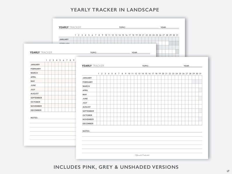 Printable Tracker Bundle Planner Insert, Weekly Tracker Page, Monthly ...