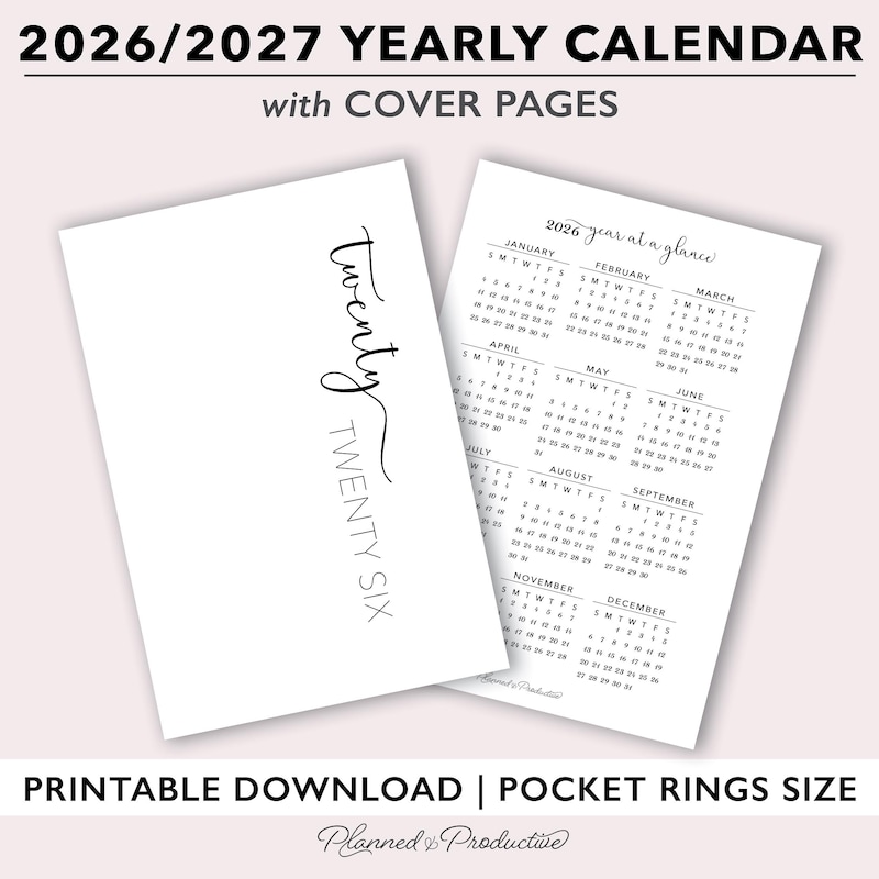 A7 2026 Calendar - Etsy UK