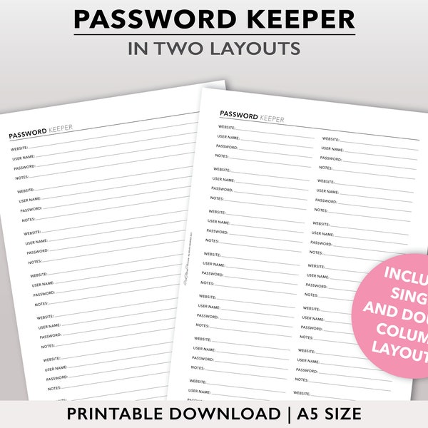 Password Keeper - Etsy