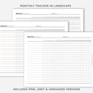 Printable Tracker Bundle Planner Insert, Weekly Tracker Page, Monthly ...