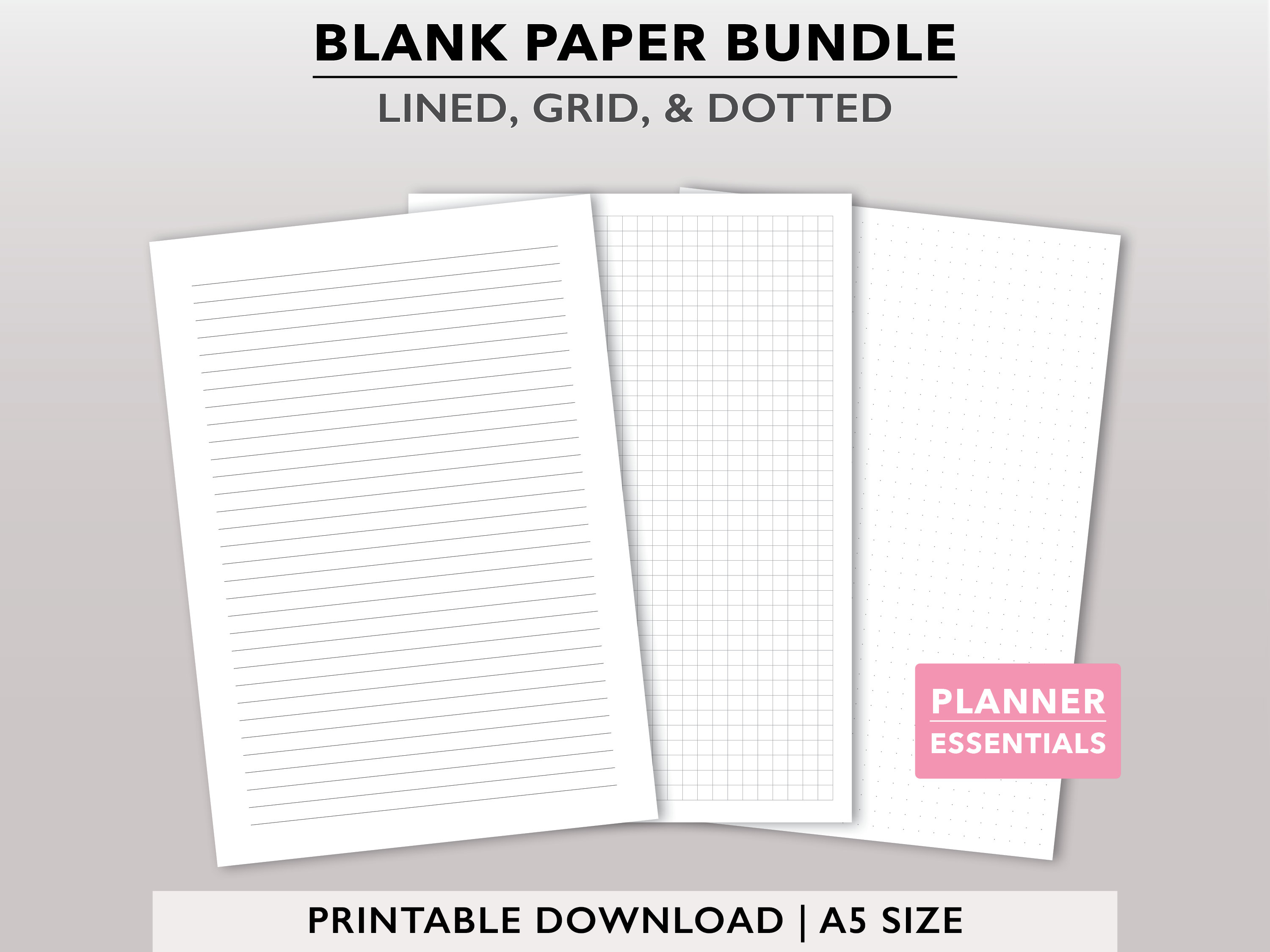 Printable Dotted Lined Paper Template