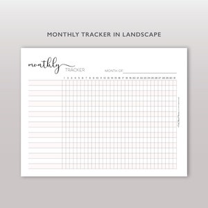 Printable Tracker Bundle Planner Insert, Weekly Tracker Page, Monthly ...