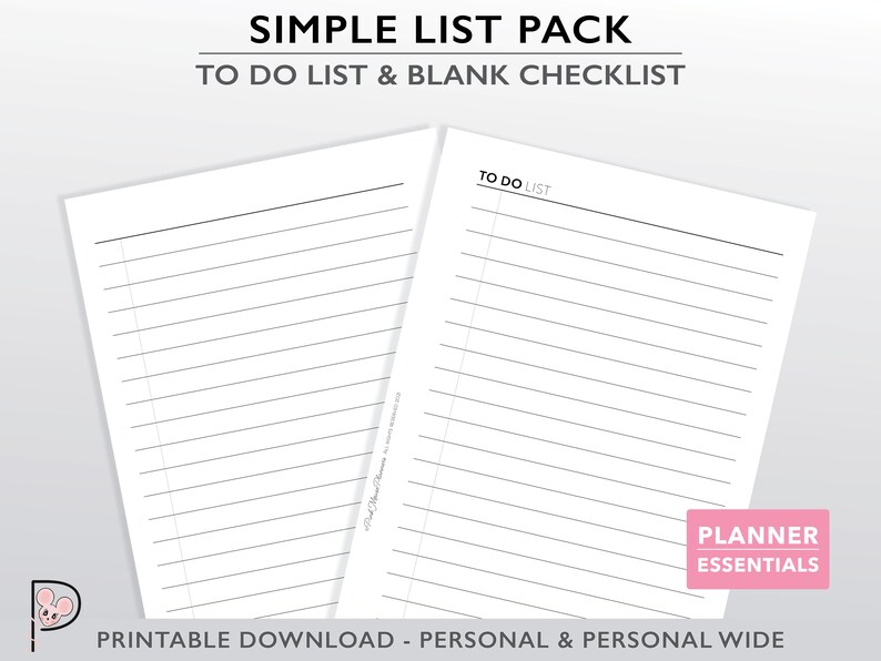 Printable to Do List Insert Checklist Planner Template - Etsy Canada