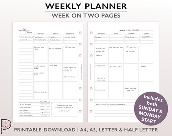 Printable Planner Pages - Etsy