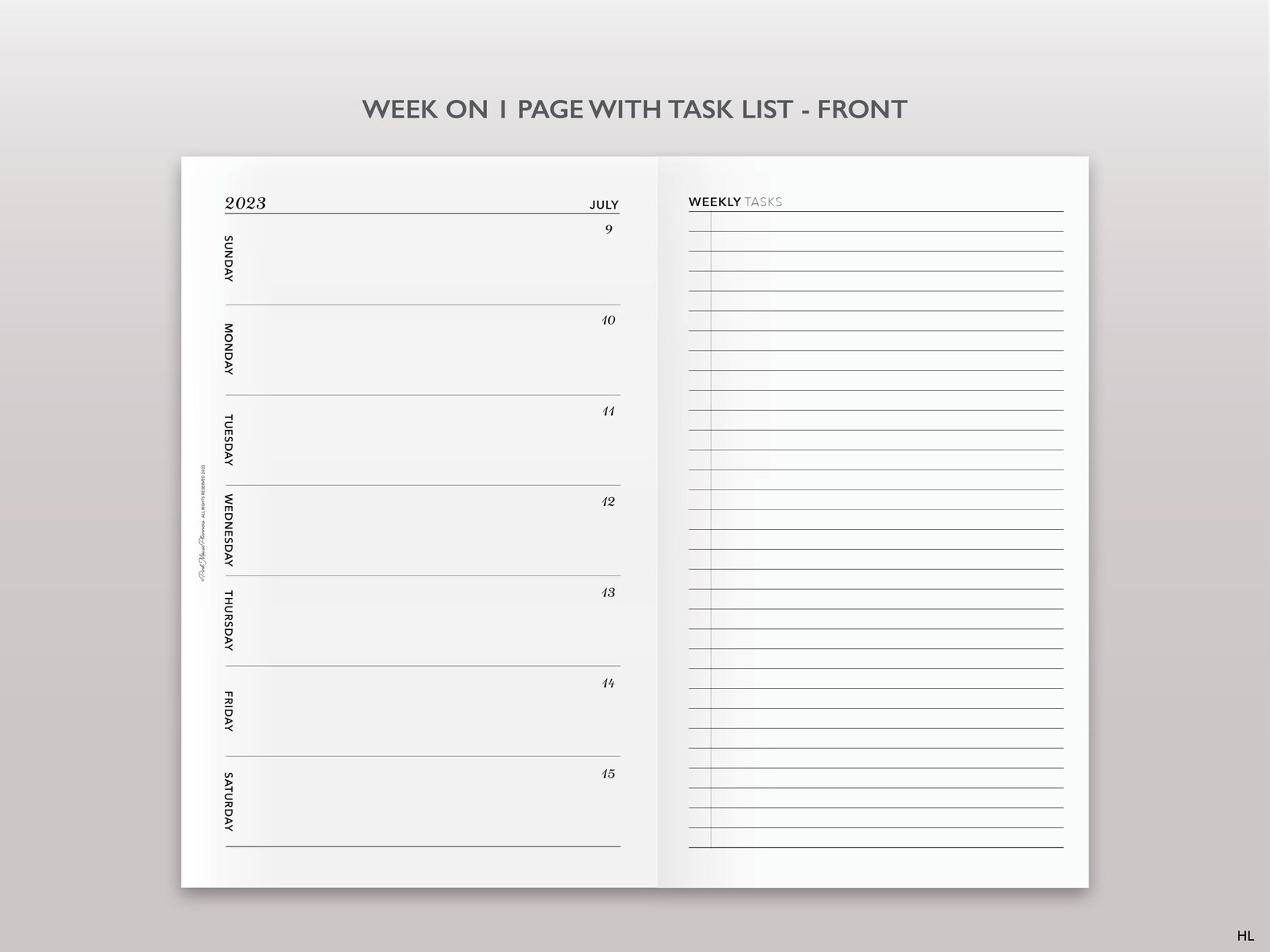 2024 Fold Out Weekly Planner Printable, 2024 Weekly Agenda, Half Letter ...