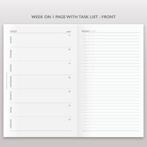 2024 Fold Out Weekly Planner Printable, 2024 Weekly Agenda, Half Letter ...