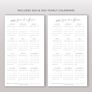 2024 Monthly Printable Planner Inserts, Month on 2 Pages Calendar ...
