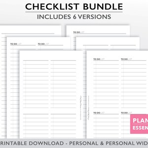 Printable to Do List Insert Checklist Planner Template - Etsy