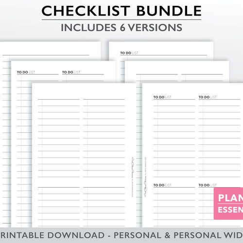 Printable to Do List Insert Checklist Planner Template - Etsy