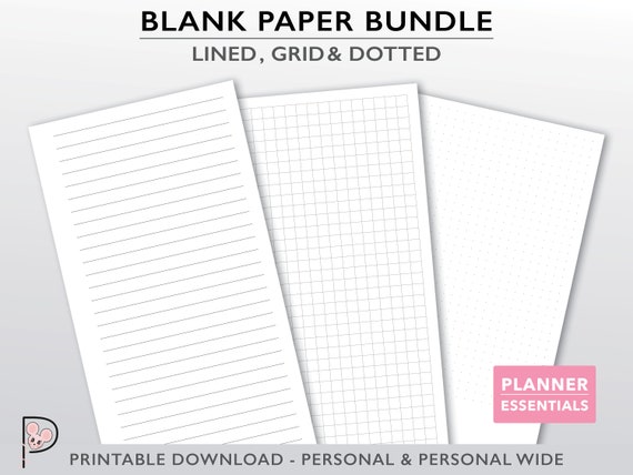 Printable Lined Paper Printable Dot Grid Paper Grid Paper | Etsy Australia