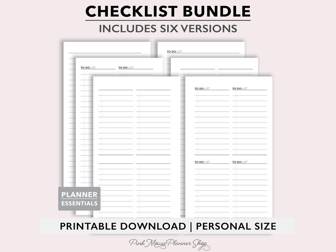 Printable to Do List Insert, Checklist Planner Page, Grocery List, Task ...