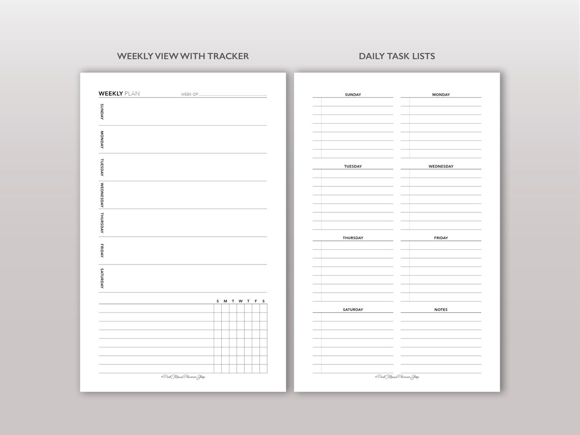 Undated Weekly Planner Printable, Daily to Do List, Printable Planner ...