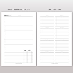 Undated Weekly Planner Printable, Daily to Do List, Printable Planner ...