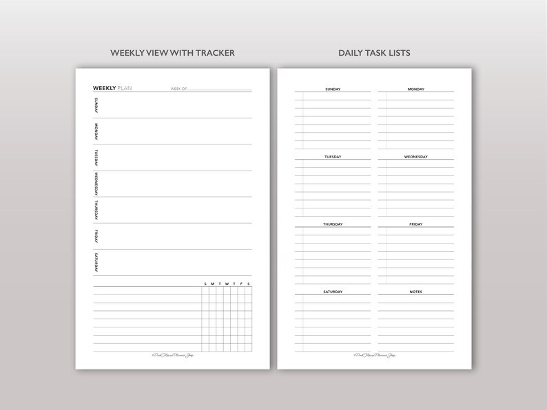 Undated Weekly Planner Printable, Daily to Do List, Printable Planner ...