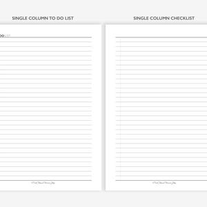 Printable to Do List Insert, Blank Checklist Planner Page, Grocery List ...