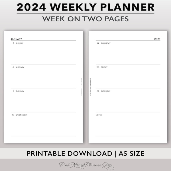 2025 A5 Planner Template - Etsy