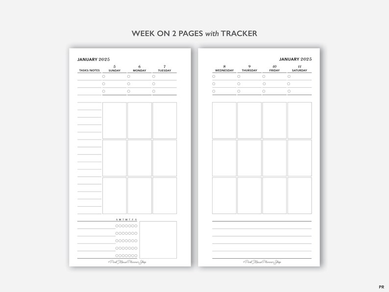 2025 Vertical Weekly Planner Printable, 2025 Weekly Planner Template ...
