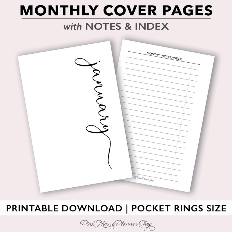 Planner Cover Printable - Etsy