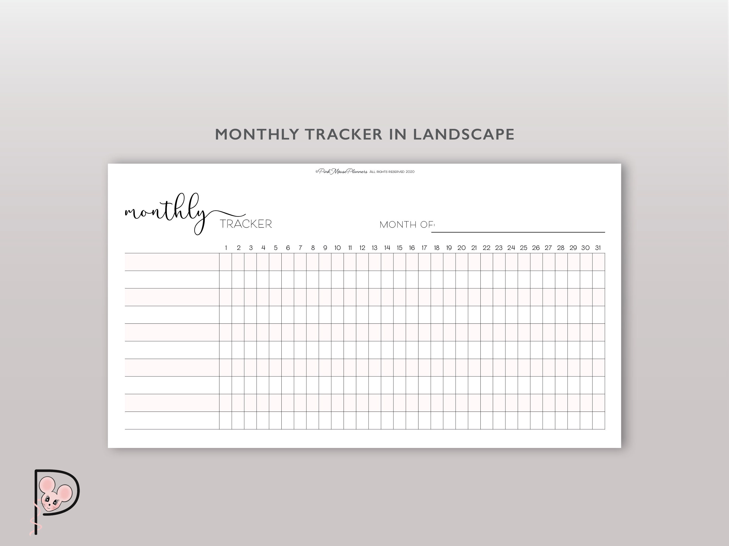 Printable Tracker Bundle Planner Insert, Weekly Tracker Page, Monthly ...