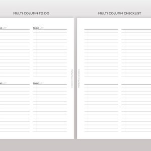 Printable to Do List Insert, Blank Checklist Planner Page, Grocery List ...