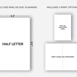 2025 Printable Monthly Planner Inserts, Half Size Monthly Calendar Page ...